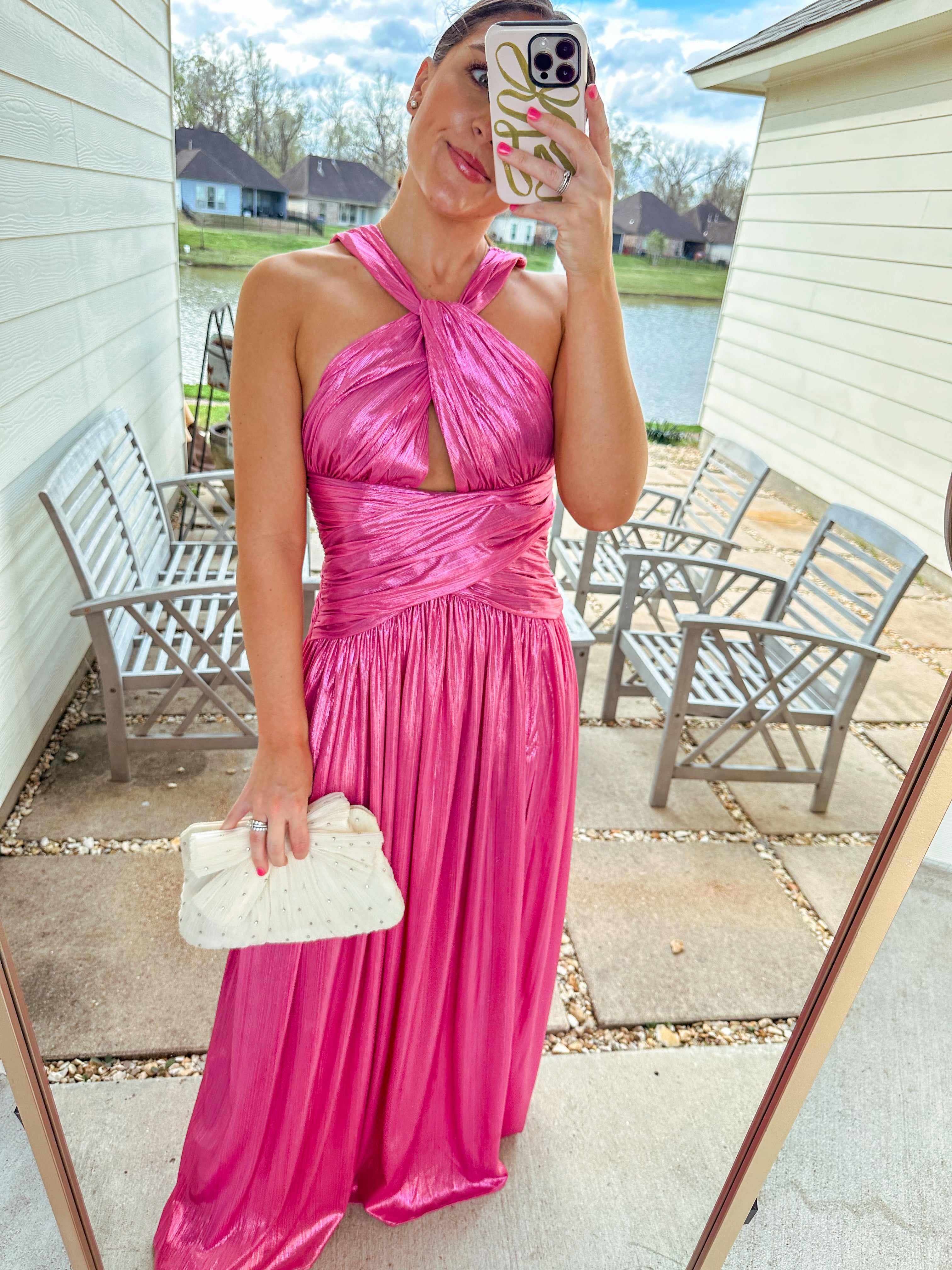 Gala Metallic Gown - Pink – Shop Silvs